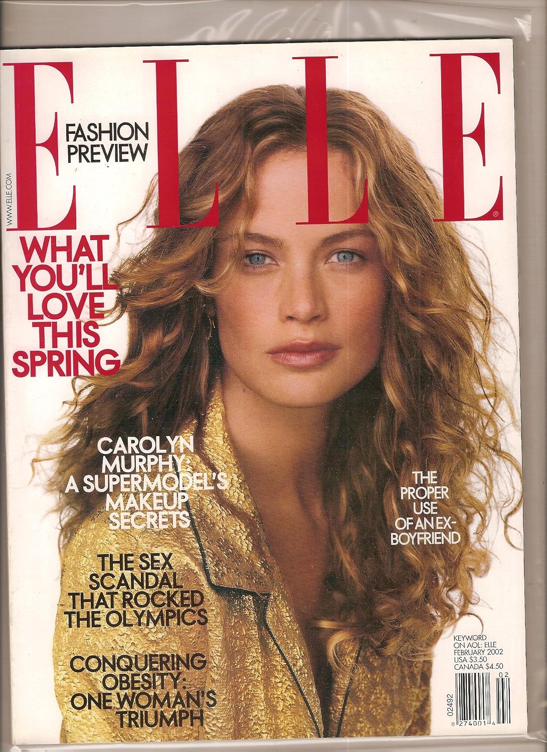 Elle Magazine February 2002 Carolyn Murphy: Elle: Amazon.com: Books