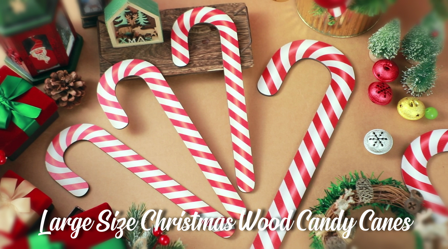 Large Wooden Candy Cane Decorations Wood Candy Canes Christmas