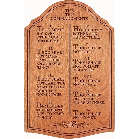 Vintage Ten Commandments Wall Decor - Antique Bible Verse Christian ...