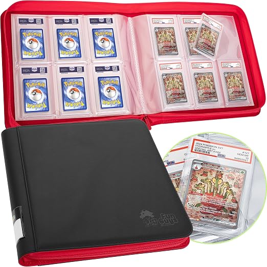 Amazon.com: FunGuys Graded Card Binder, 60 PSA Slab Holder, 6 Pocket ...