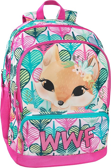WWF - Middle and Elementary School Backpack with 2 Large Central Spaces ...