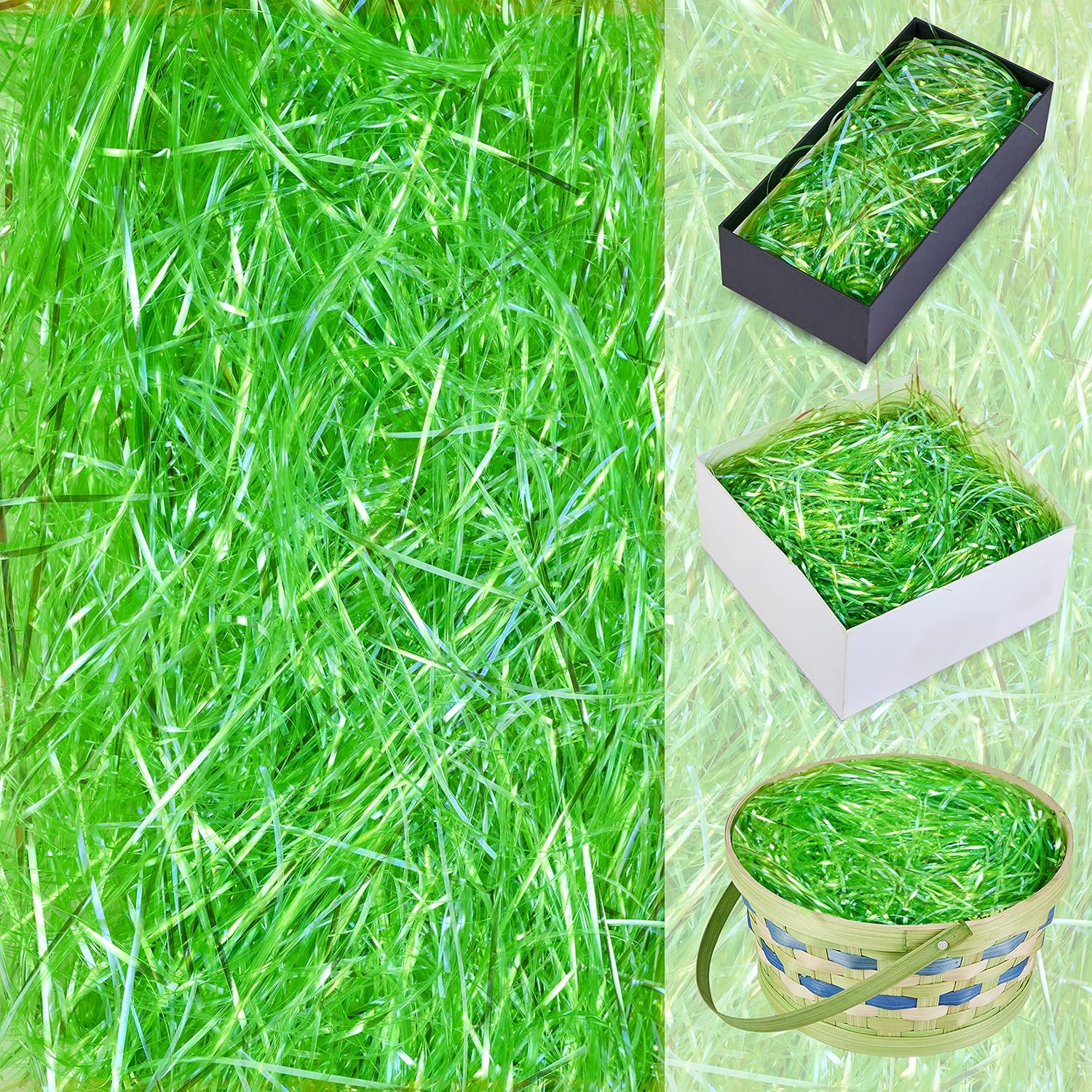 Amazon.com: JOYIN 12 oz Easter Grass Green Plastic Craft Shred for ...