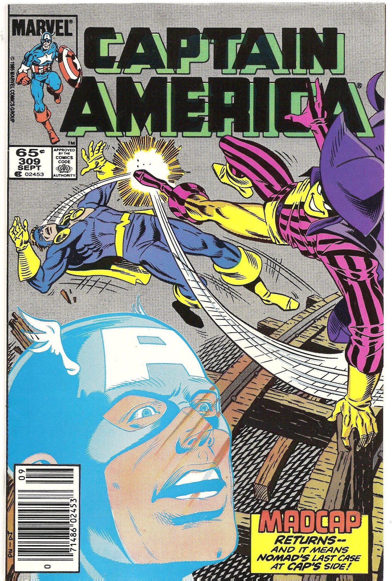 Amazon.com: Captain America #309 (Nomad, Madcap, Cap...): Marvel Comics ...