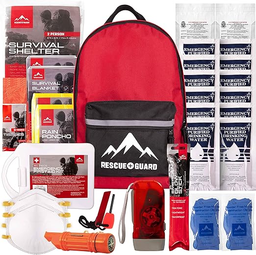Amazon.com : Rescue Guard 72 Hour Survival Backpack for 2 People ...