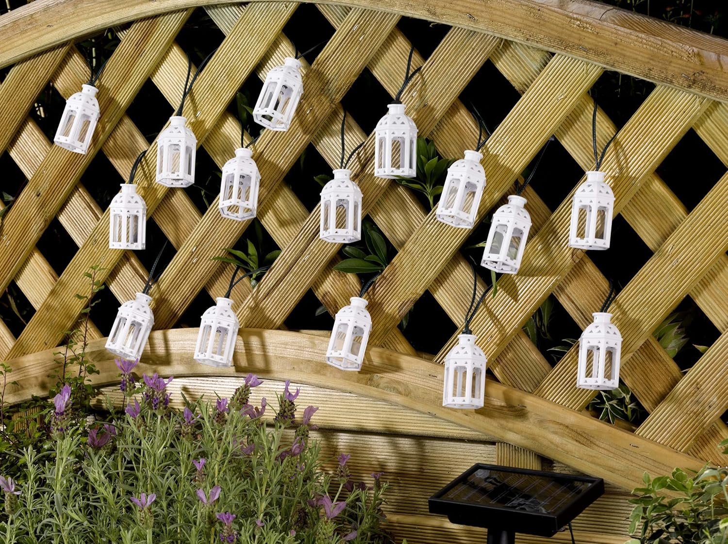 Amazon.com: Smart Solar Coloured Party Moroccan Lantern Light String 16 ...