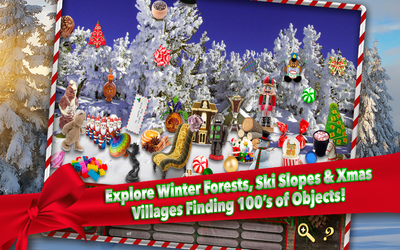 Hidden Objects White Christmas Winter Holiday - Object Time Puzzle Seek ...