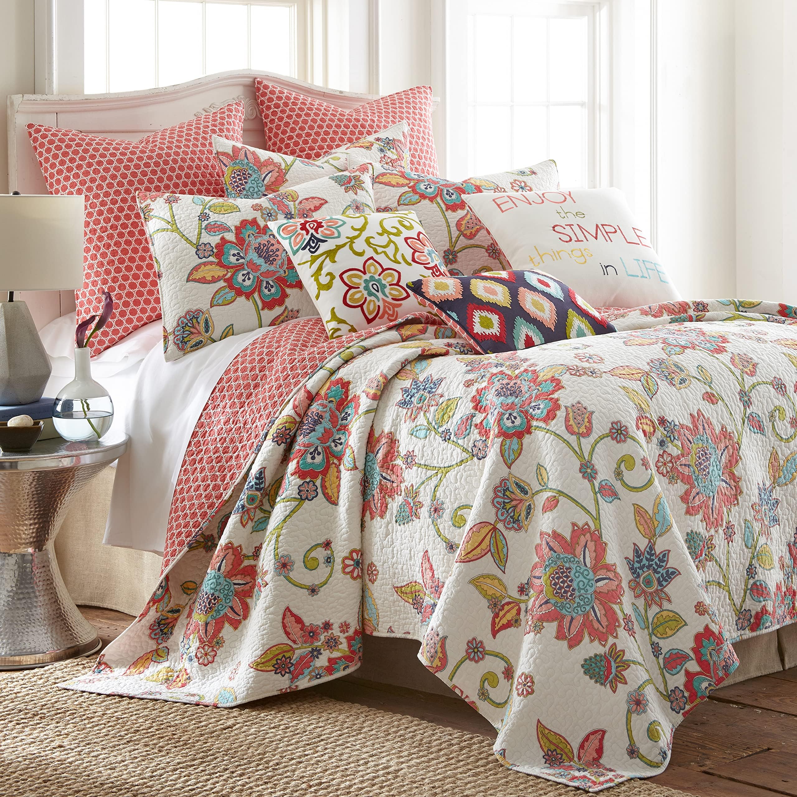Amazon.com: Levtex Home - Fancy Forest Quilt Set - Full/Queen Quilt and ...