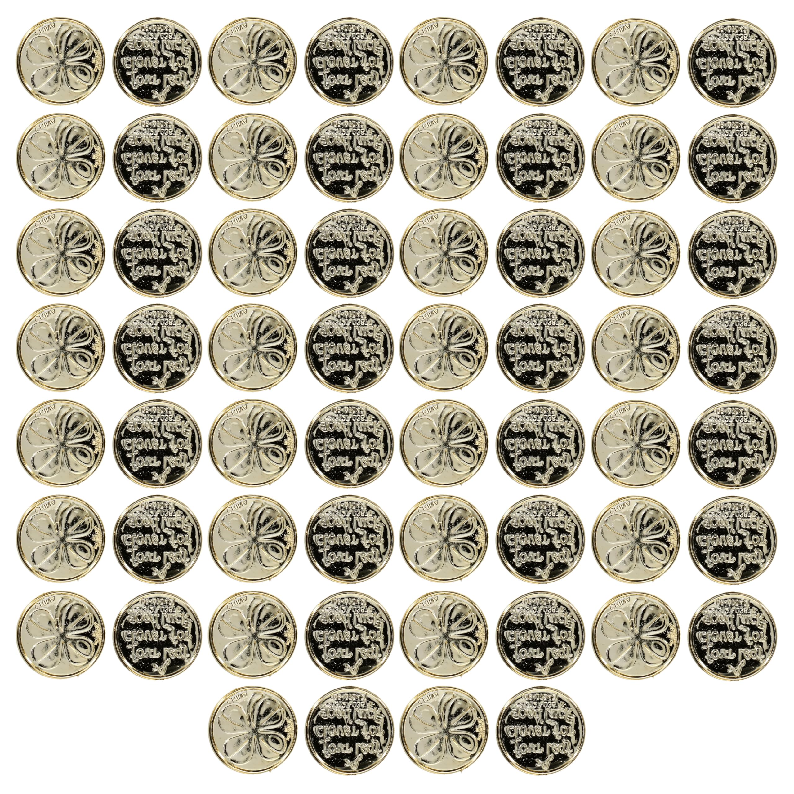 Snapklik.com : Plastic St Patrick Shamrock Coins