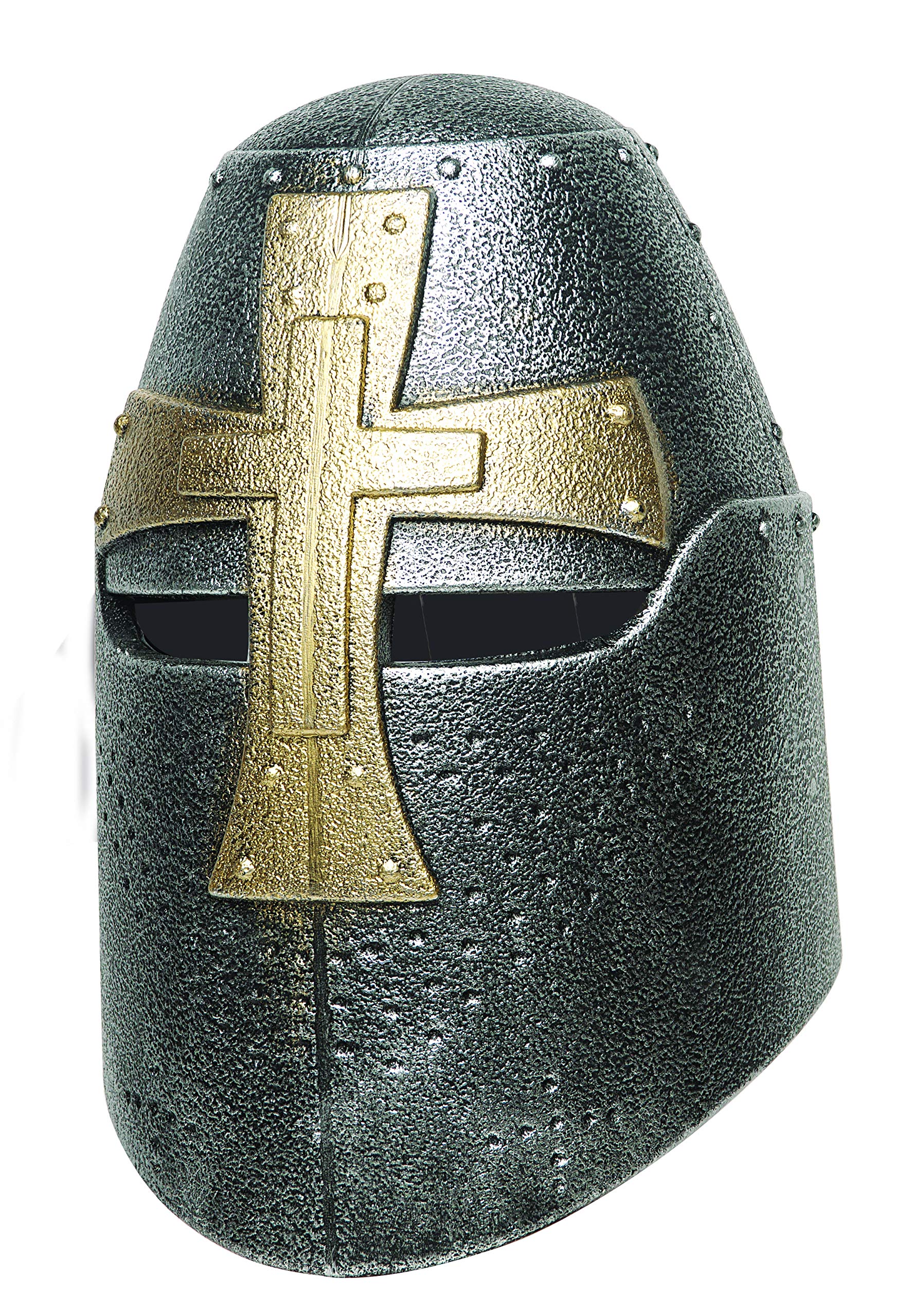 Amazon.com: Underwraps Unisex Adult Costume Knight Helmet, Silver, One ...