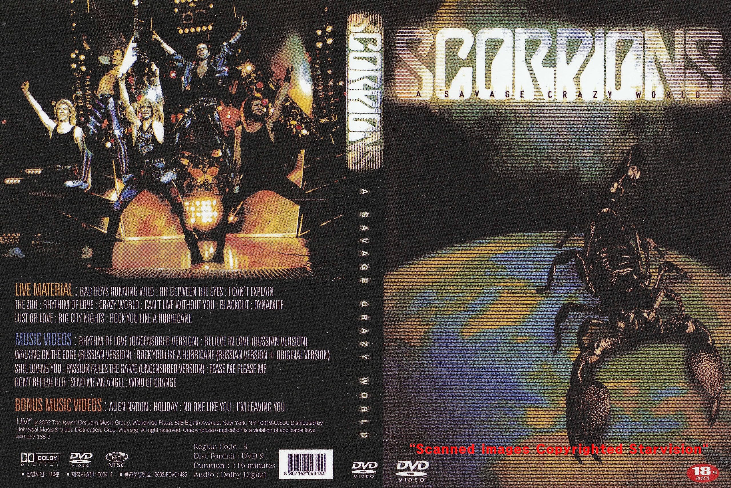 Scorpions - A Savage Crazy World (1991)n 2023 made NEW DVD - NTSC, All ...