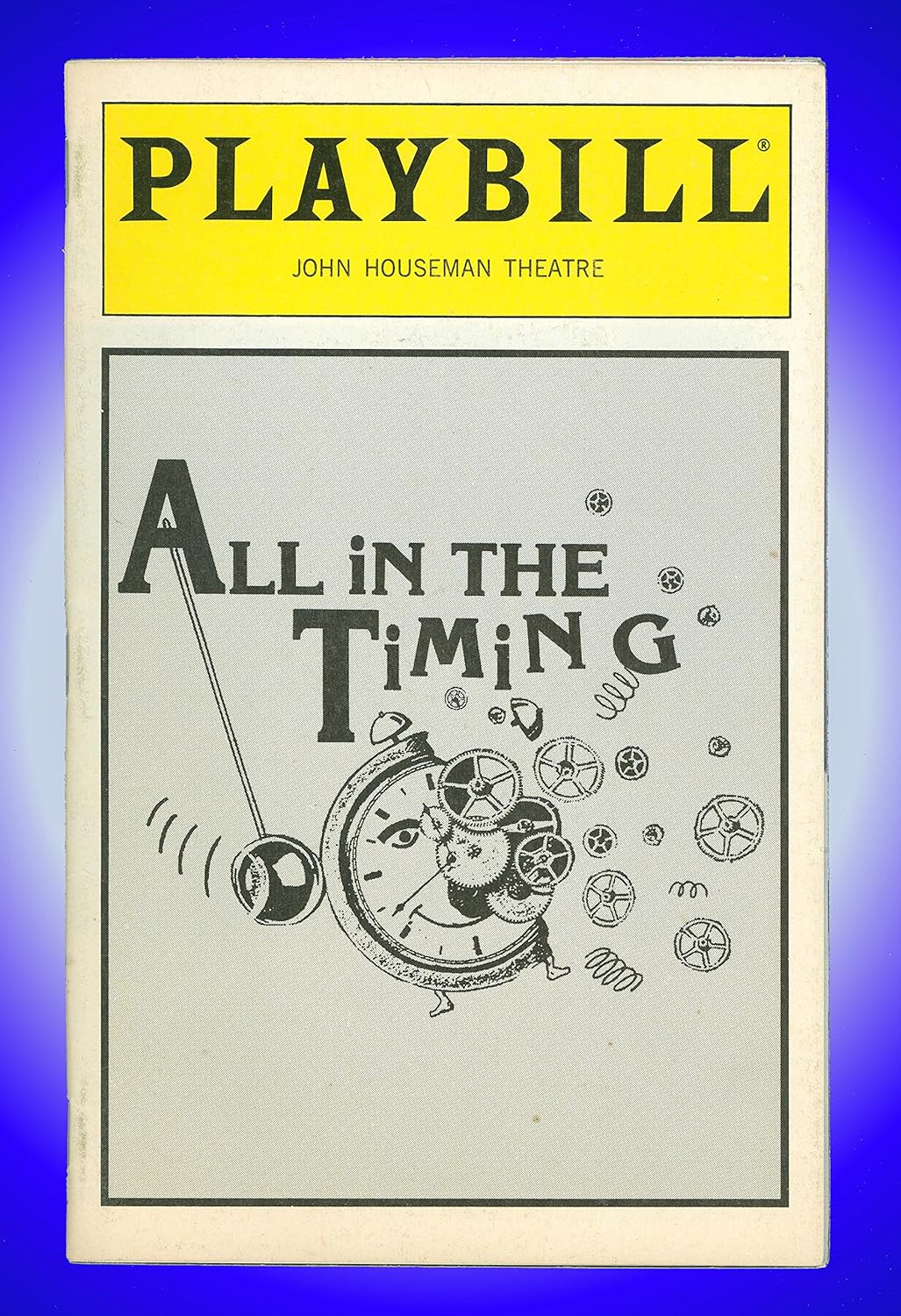All In The Timing, Off-Broadway Playbill + Danny Burstein, Nancy Opel ...