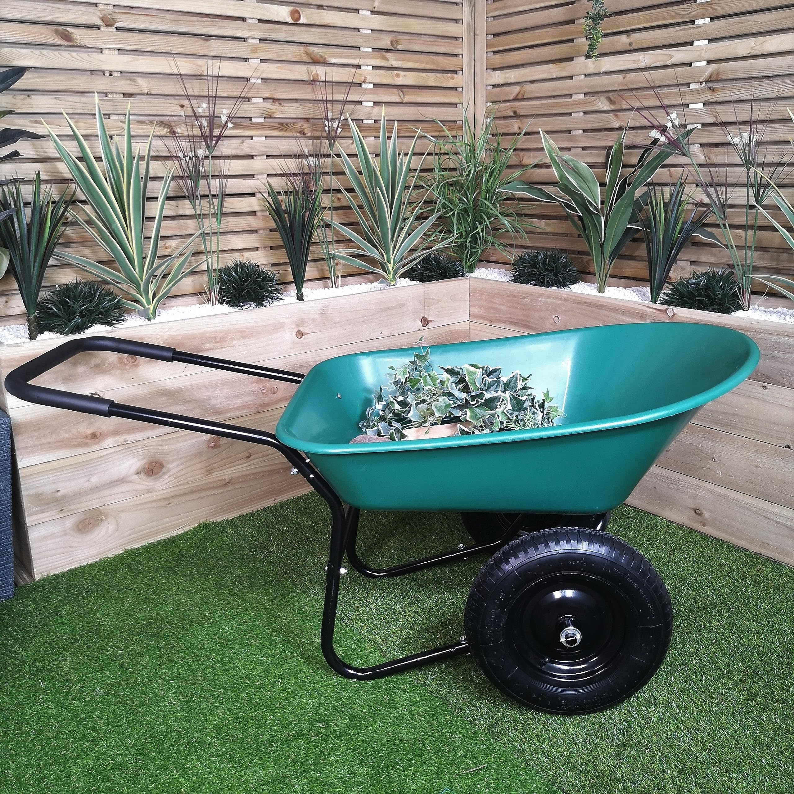Samuel ALEXANDER Heavy Duty 2 Wheel Outdoor Pneumatic Plastic Garden ...