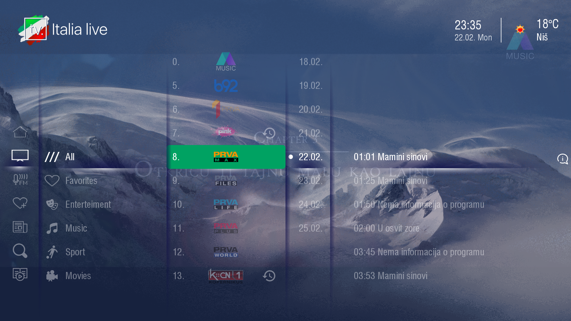 Italia Live - App on Amazon Appstore