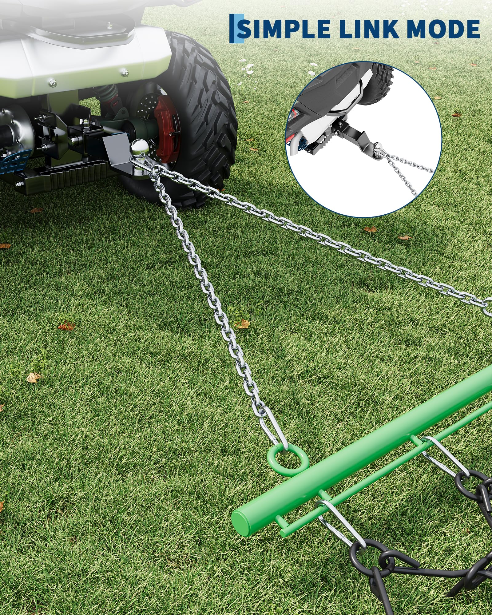 Snapklik.com : Heavy Duty Drag Harrow 4 FT X 4 FT, 1/2" Tines For ATV ...