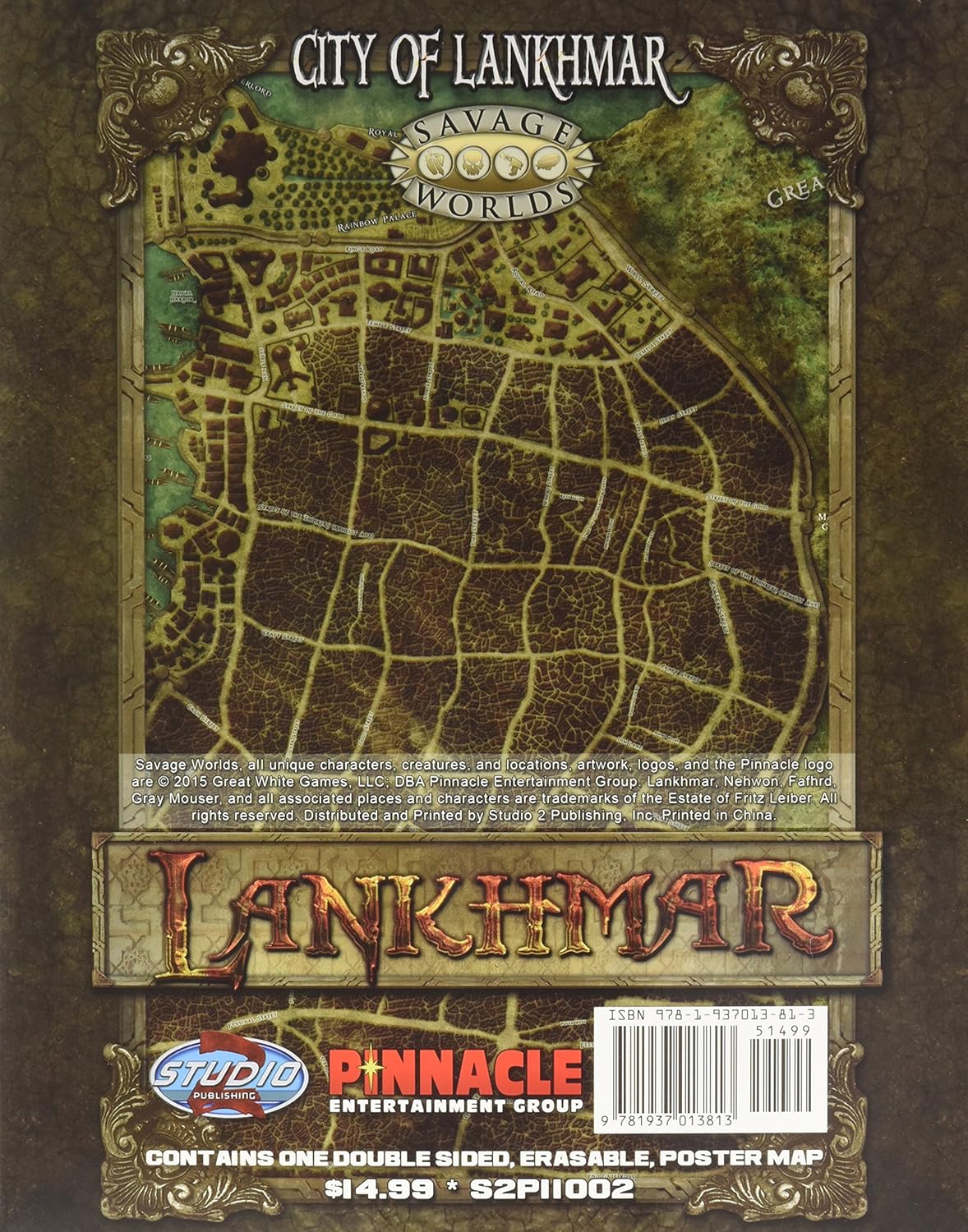 Lankhmar Map Pack: City of Lankhmar and World of Nehwon (S2P11002 ...