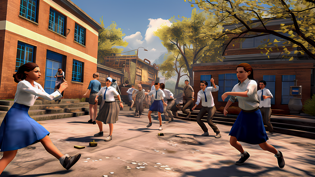 Virtual High School Bully Girl Gangster Fighting Game - Anime High ...