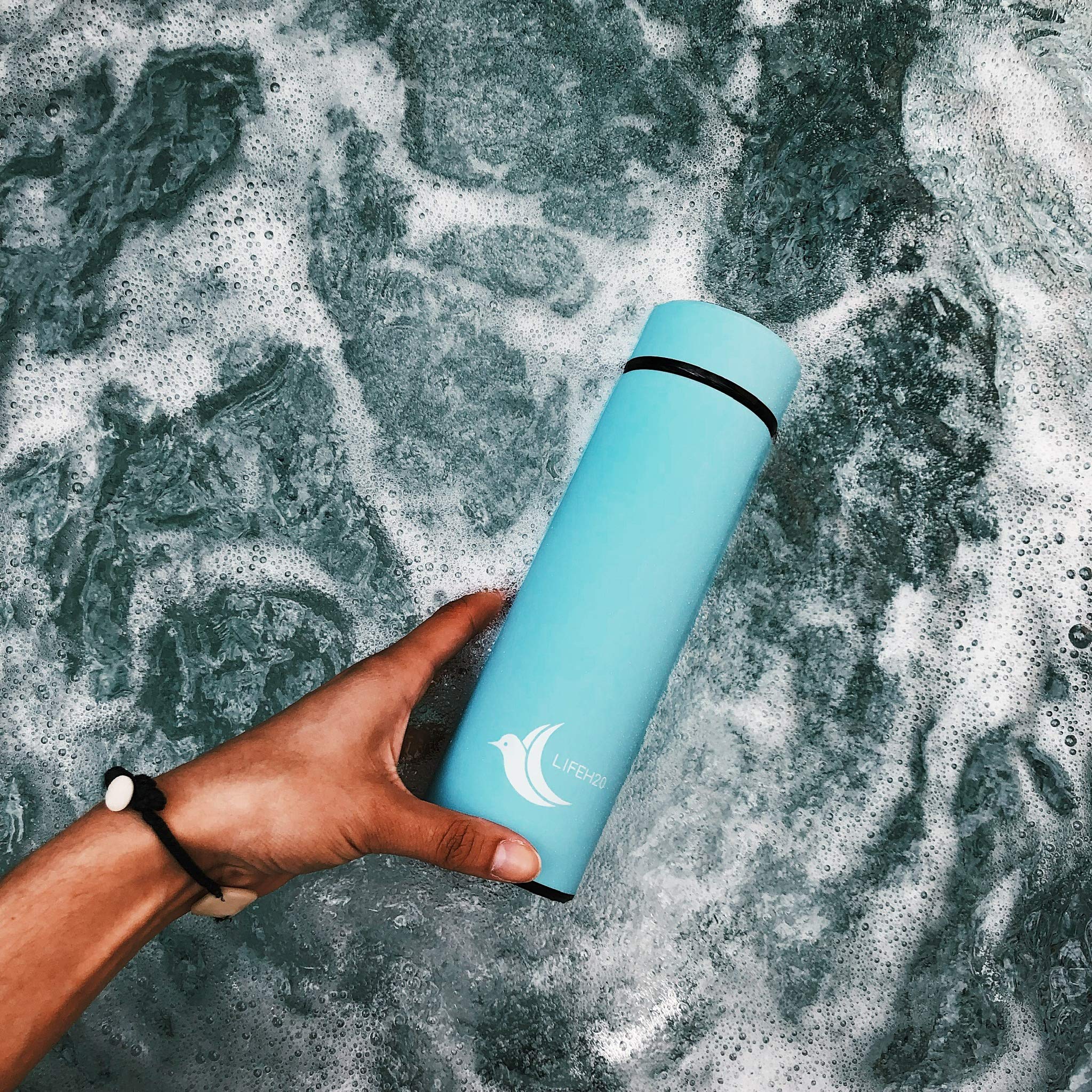 LIFE H20 Water Bottle - Best for Water/Green Tea/Coffee - Stainless ...