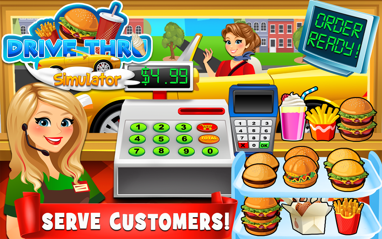 Drive Thru Simulator - Kids Fast Food Games & Burgers & Ice Cream To Go ...
