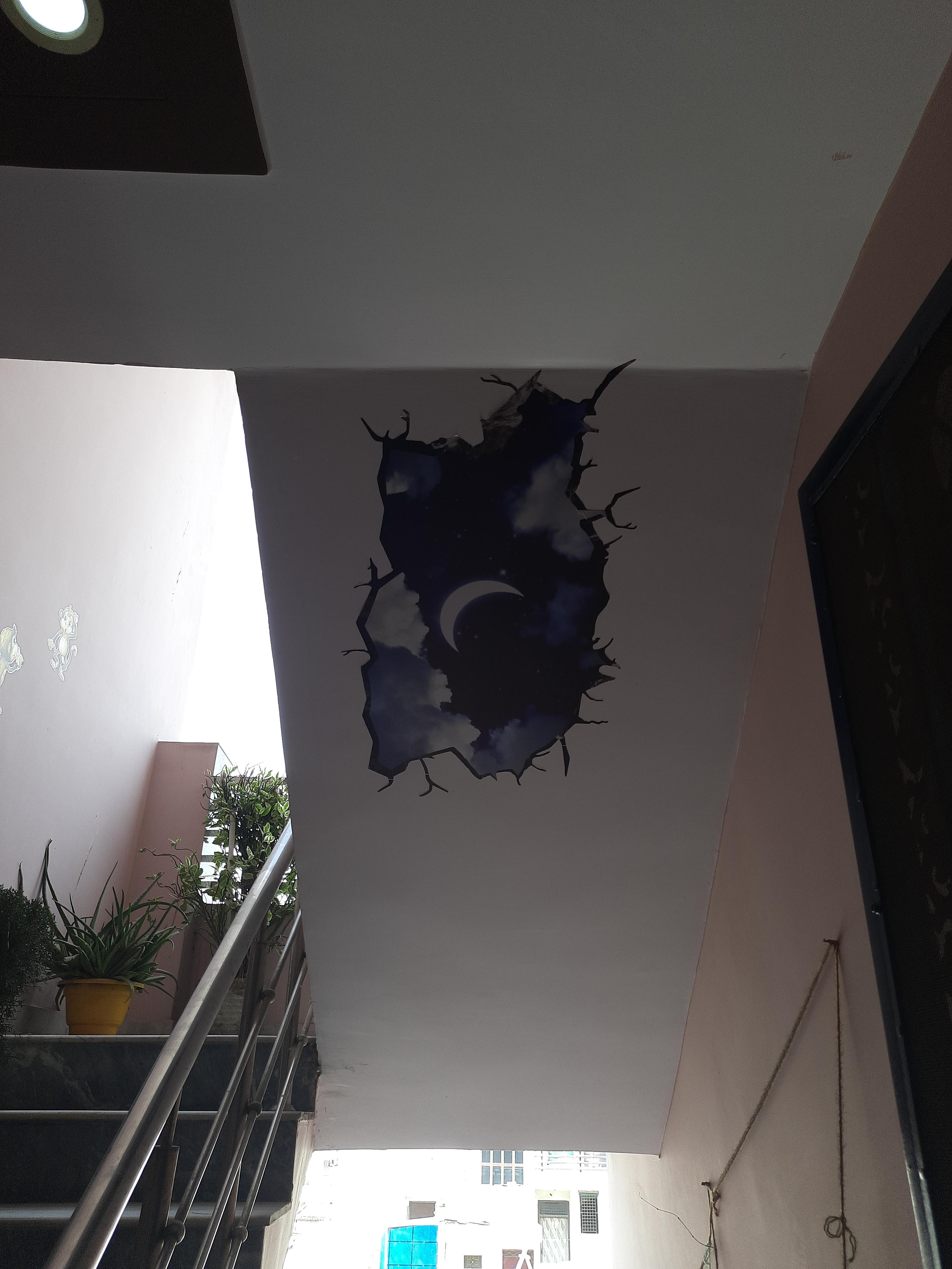 Decals Design '3D Night Sky View' Wall Sticker (PVC Vinyl, 60 cm x 90 ...