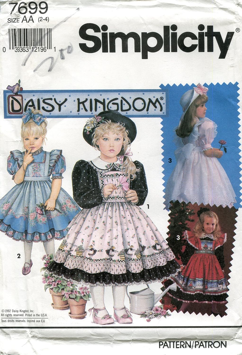 Amazon.com: Simplicity Daisy Kingdom Pattern 7699 Girl's Dress and ...