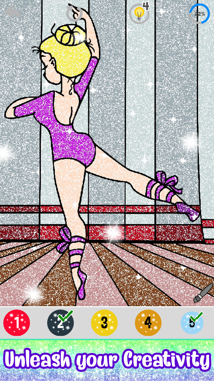 Ballerina Color by Number Book - Grownups Paint + Glitter + Crayon ...