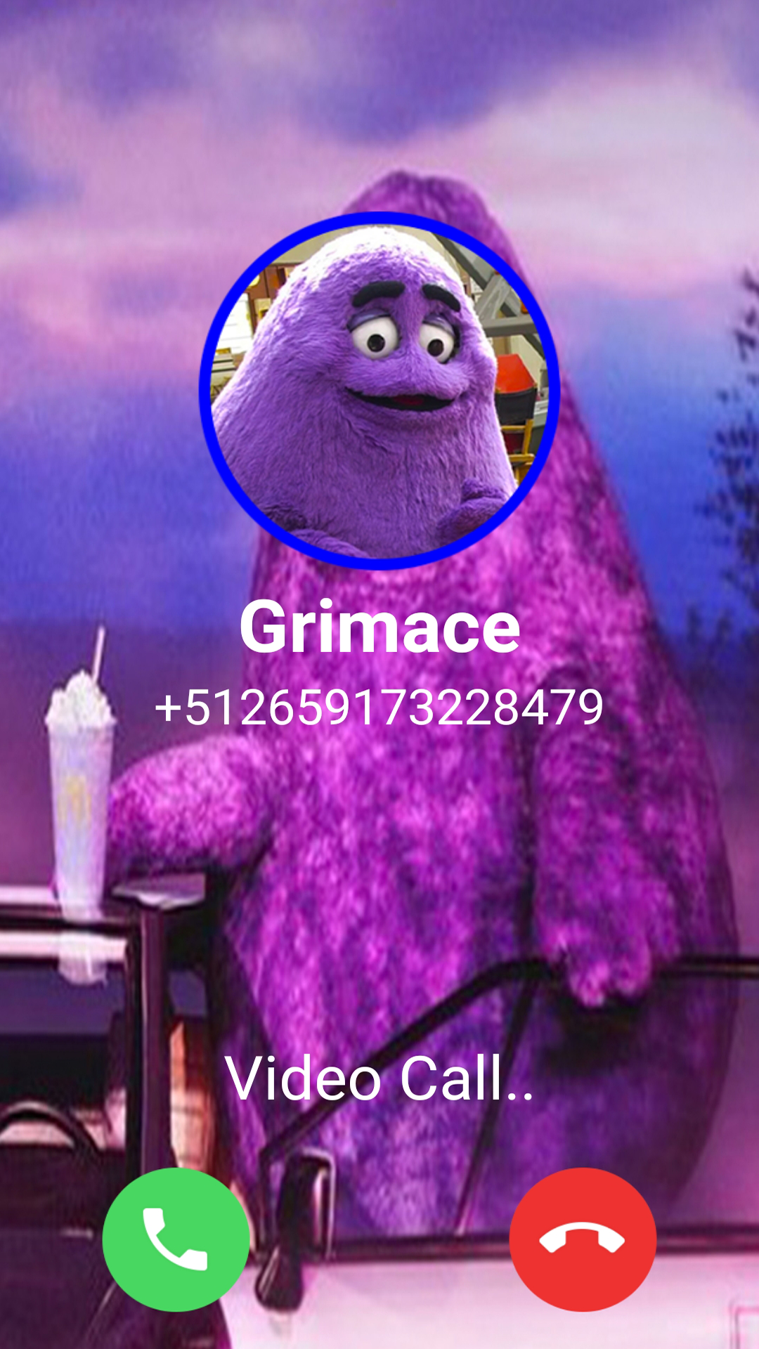 Fake Video Call Purple Monster - App on Amazon Appstore