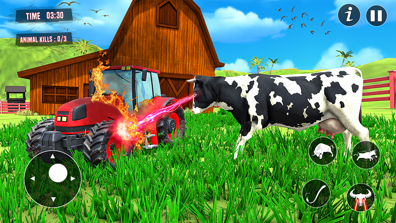 Scary Cow Simulator Games 3D: Evil Cow VS Tiger Fighting Online Games ...