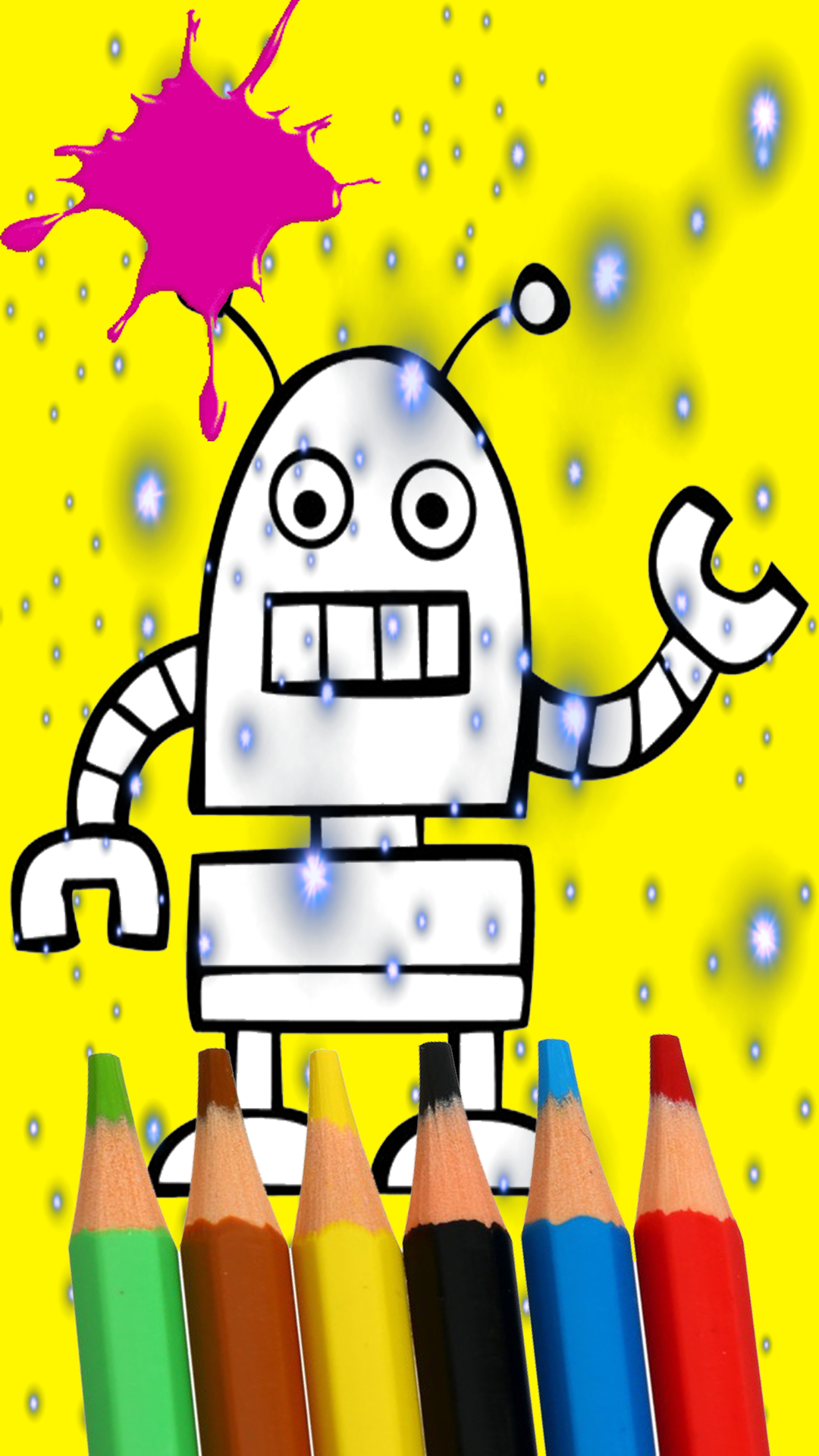 Glitter Robot Coloring Book For Kids - App on Amazon Appstore