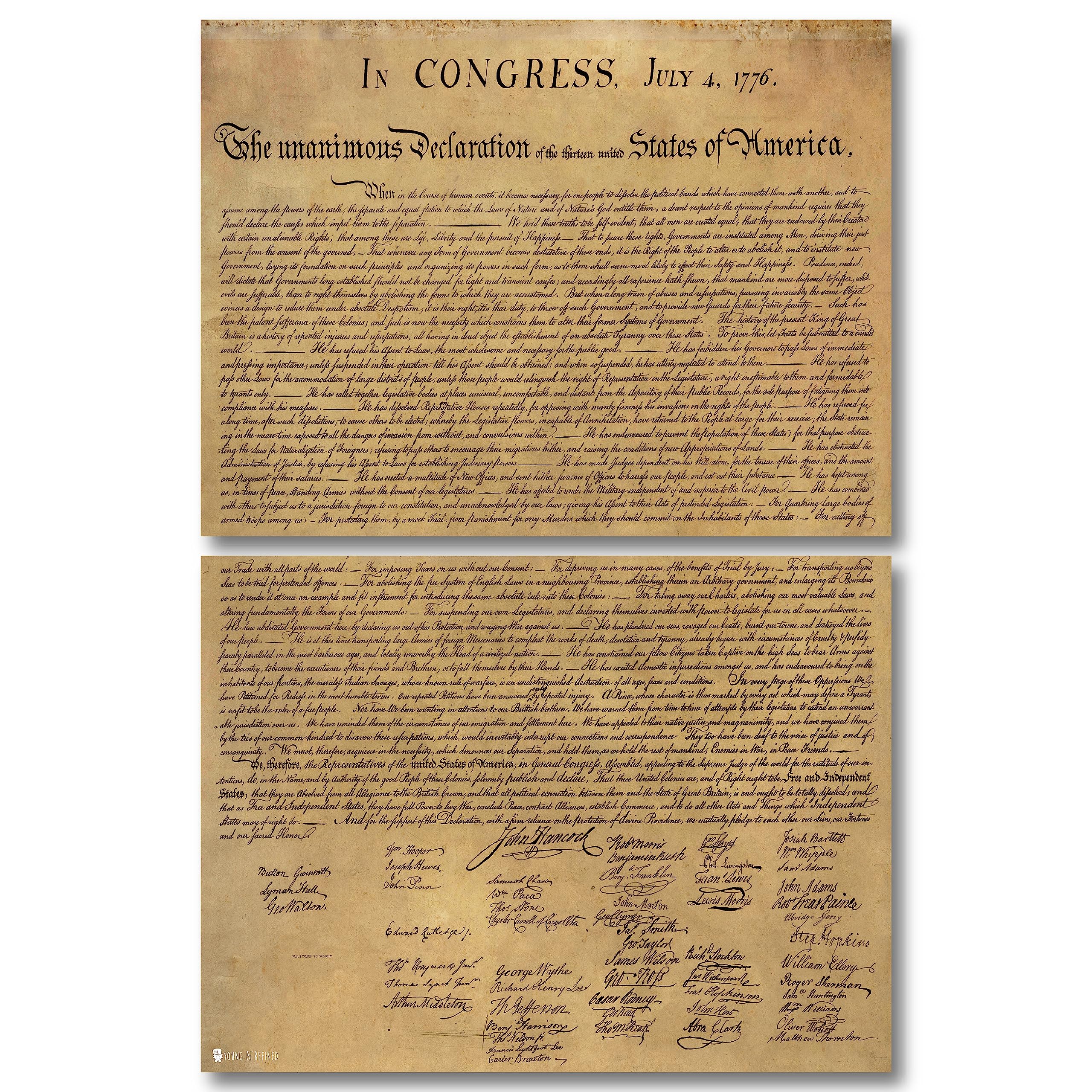 Snapklik.com : Declaration Of Independence Poster 24x36 EXTRA LARGE ...