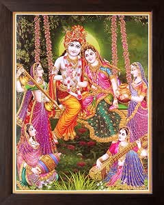 Art n Store: Radha-Krishna with Gopiya Wall Painting/Decor Painting ...