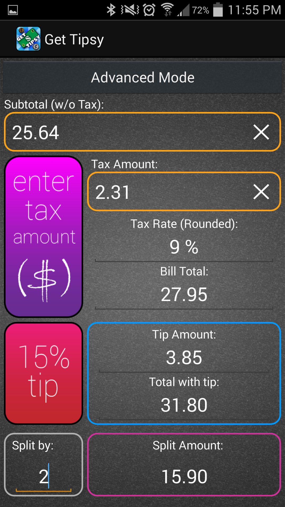 Get Tipsy Tip Calculator - App on Amazon Appstore