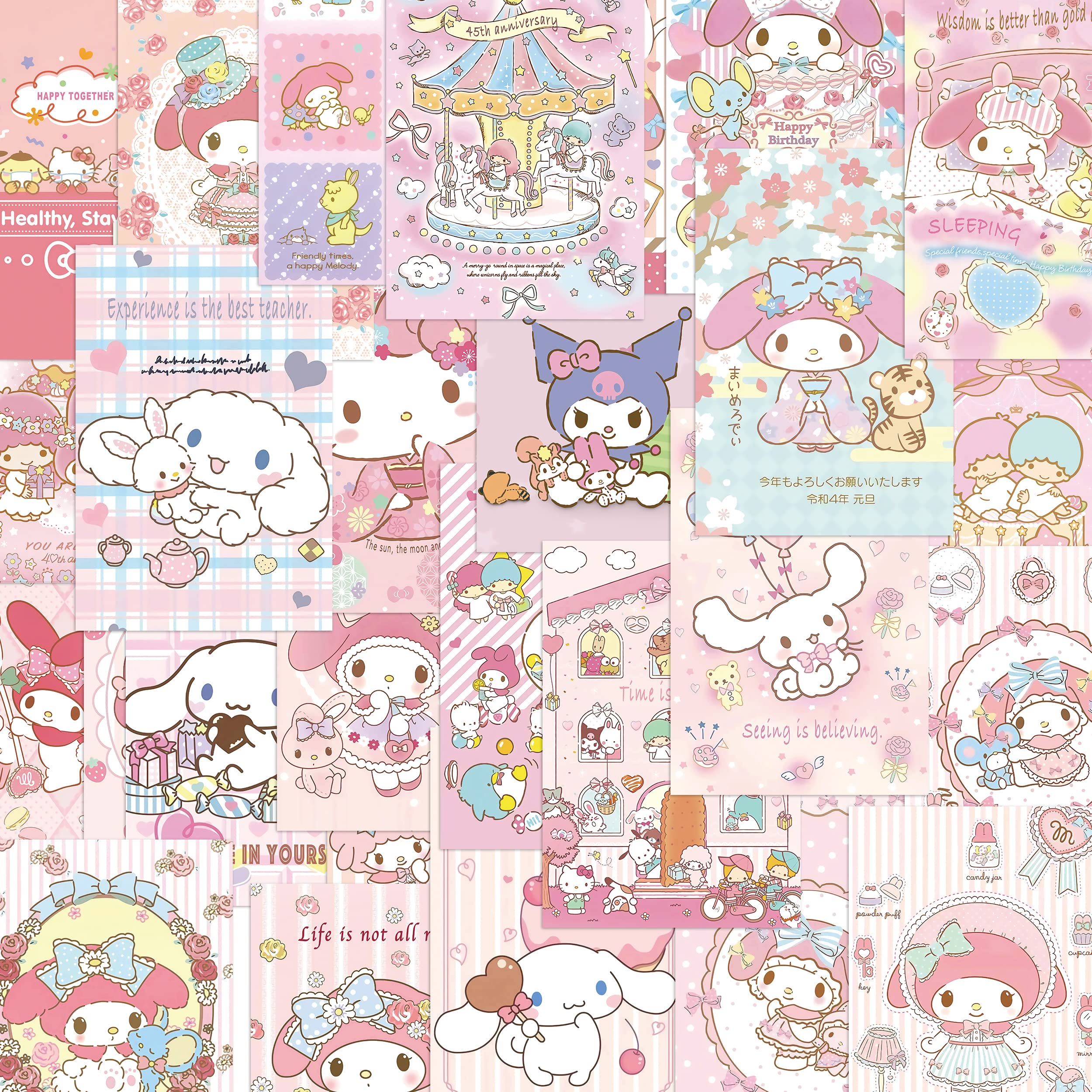 Buy ARTBIZ 92PCS Anime Wall Collage Kit Aesthetic Pictures, Pink Anime ...