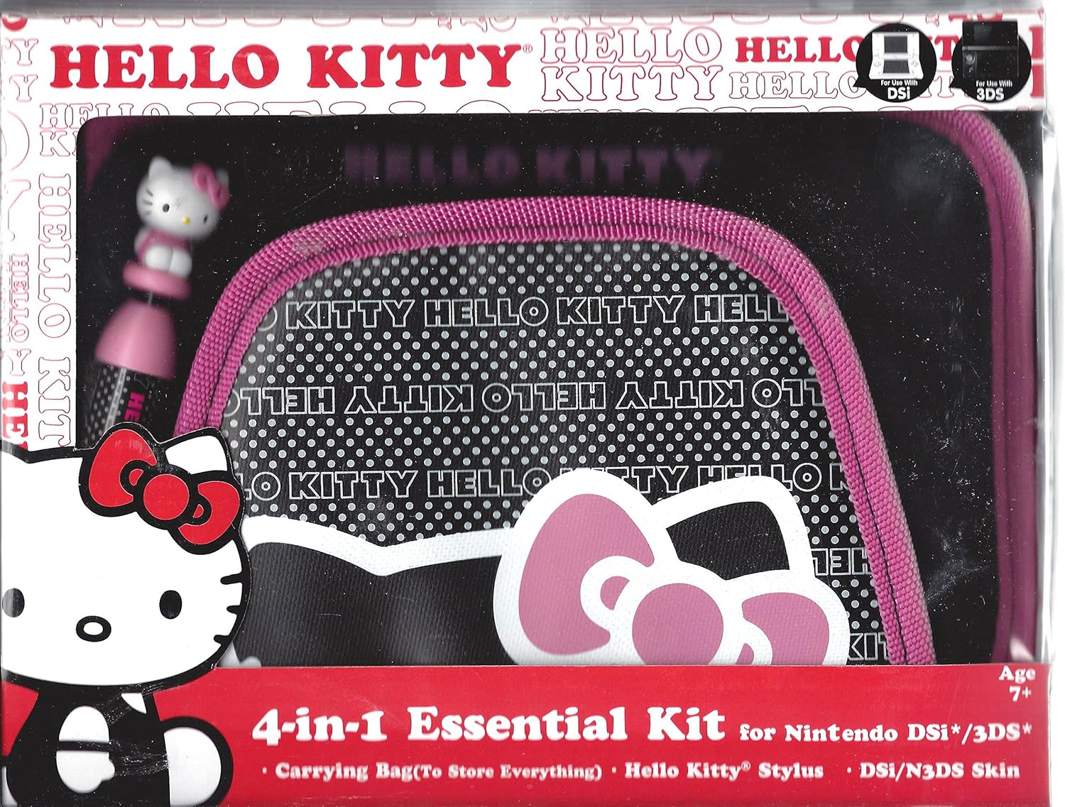 Amazon.com: SAKAR Hello Kitty Style Bag -Black/Pink - Nintendo DS ...