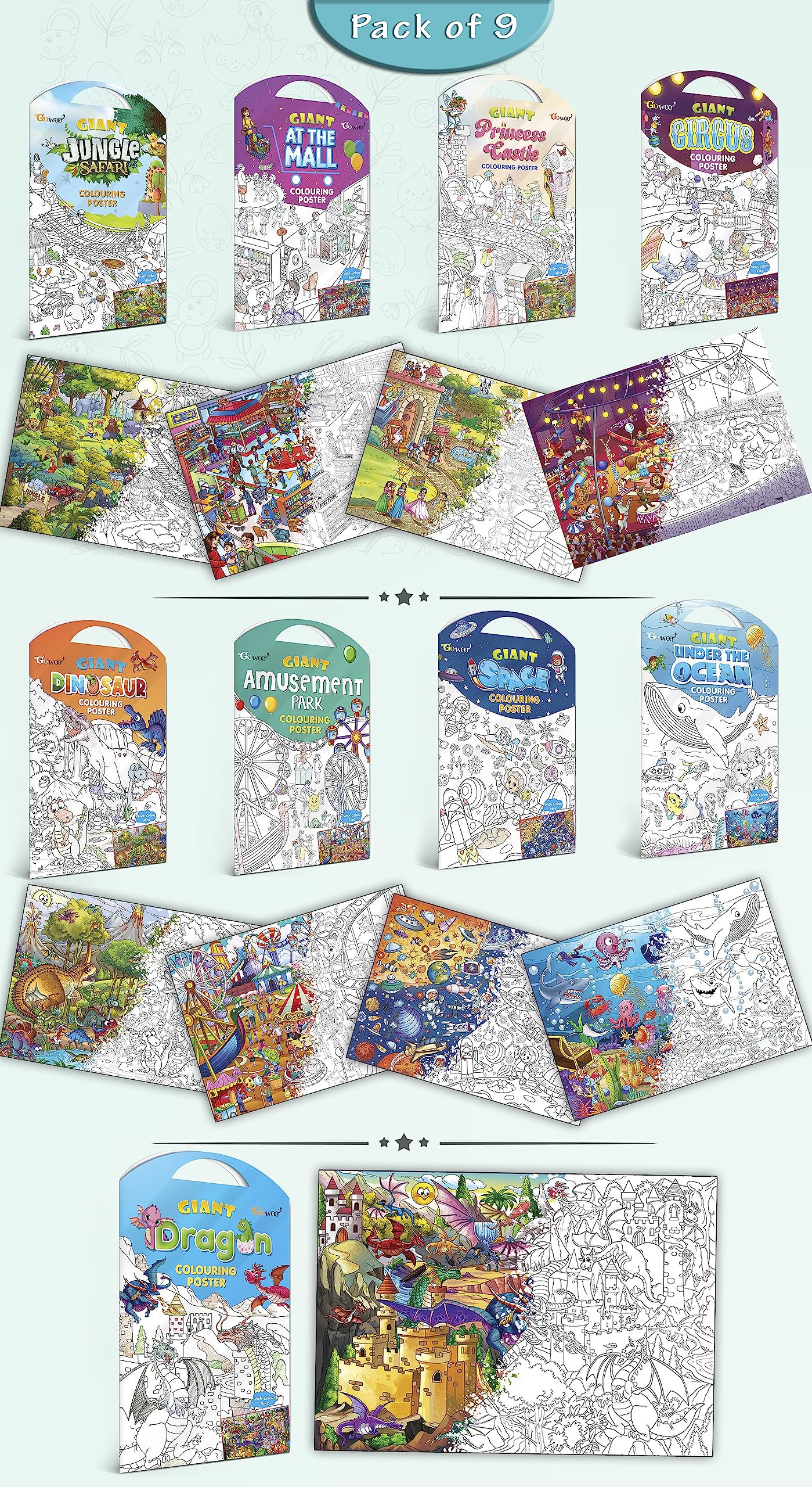 Giant Jungle Safari Colouring Poster Giant At The Mall Colouring ...