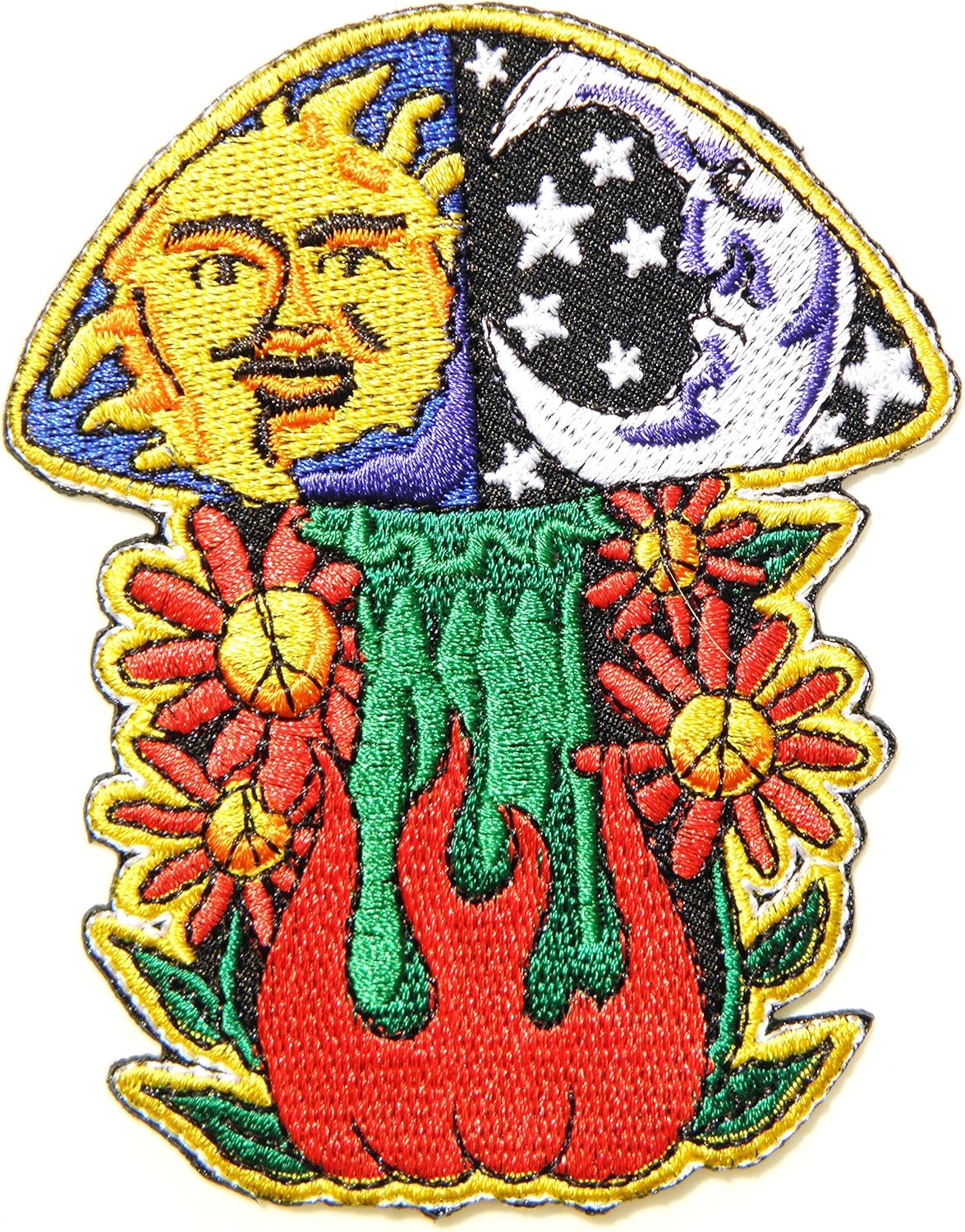 Amazon.com: Psychedelic Magic Mushroom Sun and Moon Star Sunshine Good ...