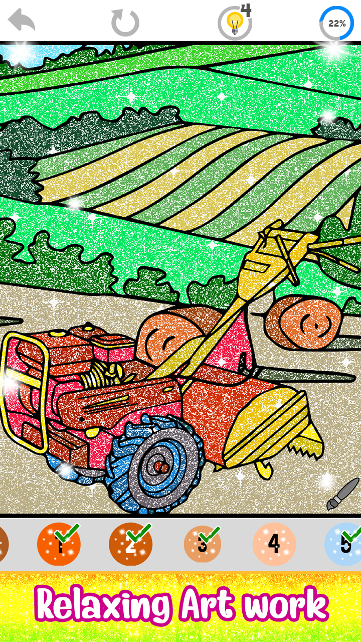 Aplicación Tractors Color By Number Book - Vehicles Coloring Game en ...