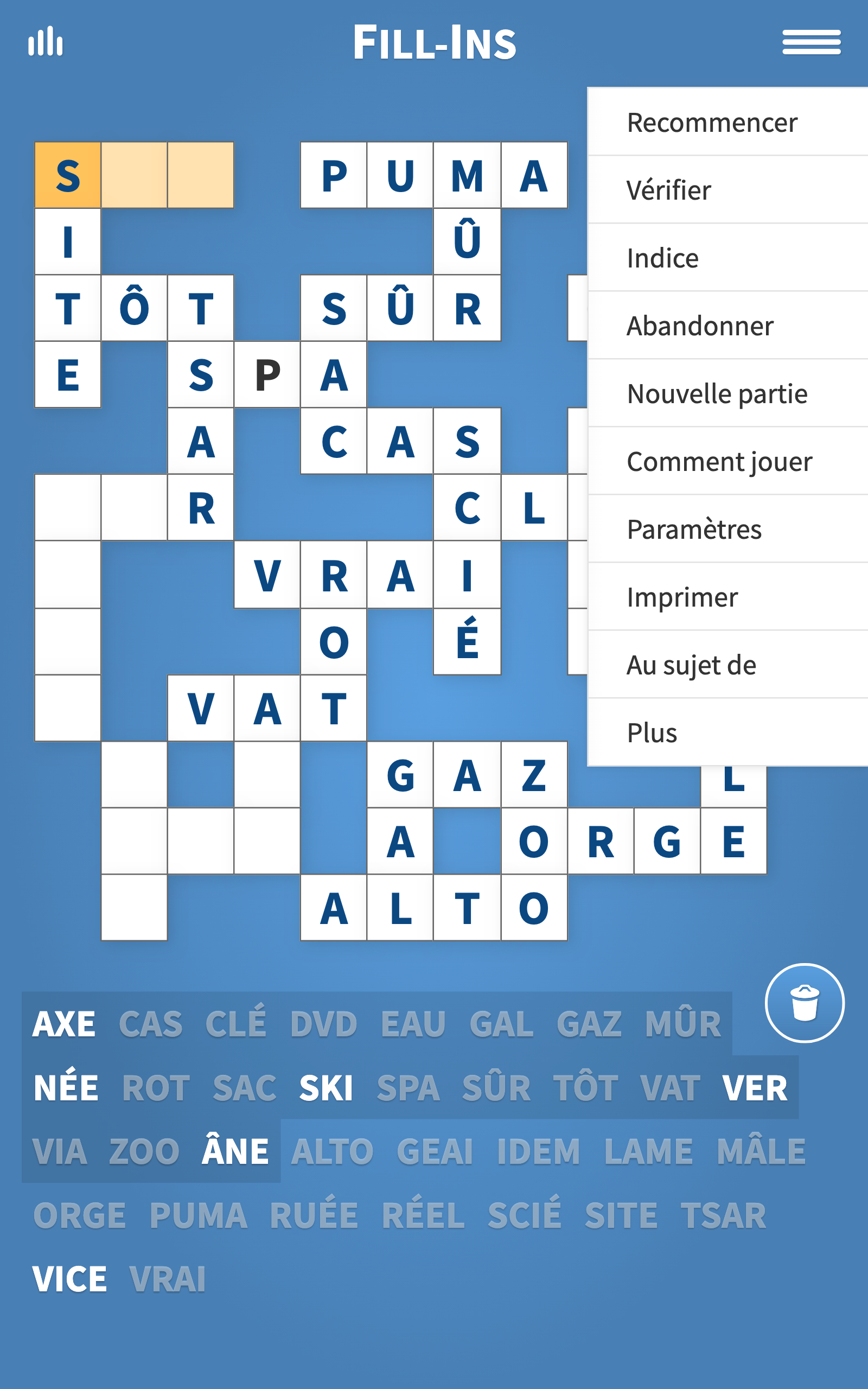 Fill-Ins · Mots Casés en Français - Application sur Amazon Appstore