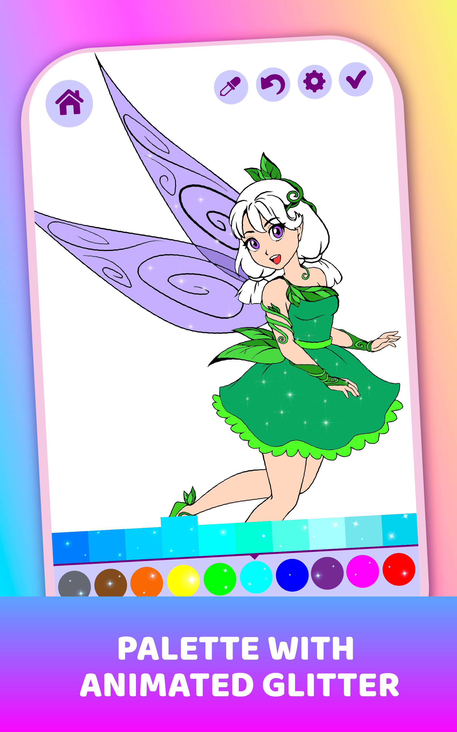 Magic Animated Shining Coloring Book For Little Fairies - App on Amazon ...