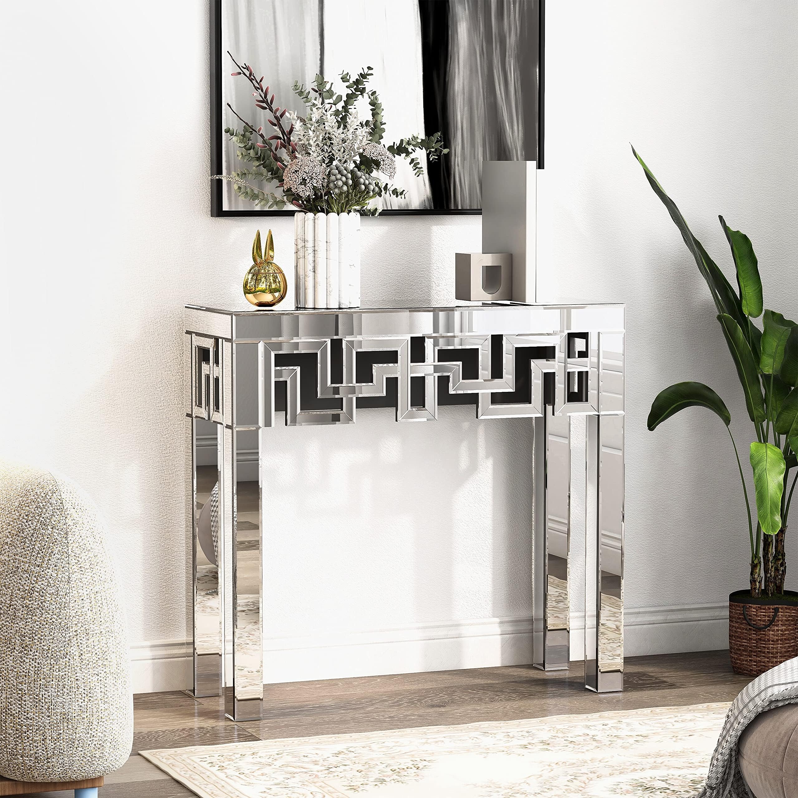 Amazon.com: Goujxcy Elegant Marble Console Table Entryway Table, Modern ...