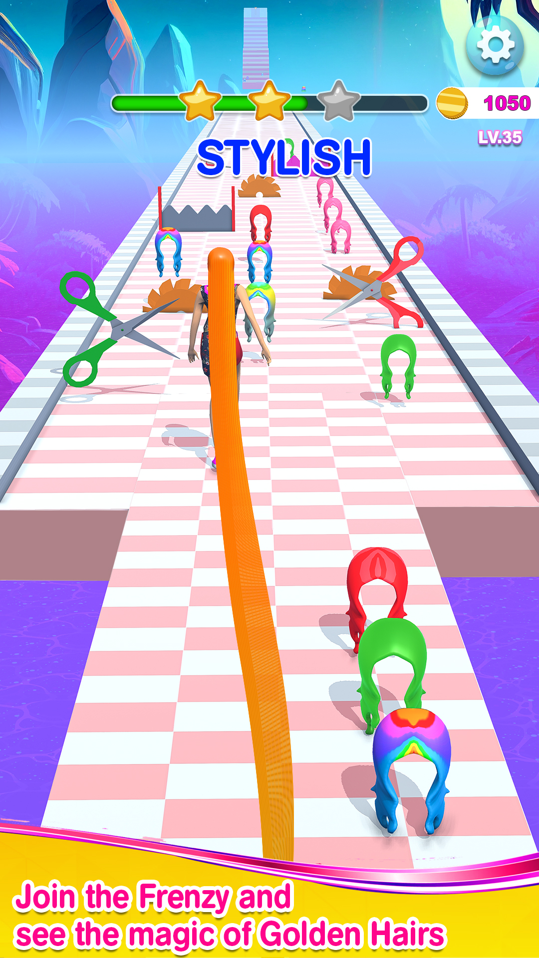 Hair growth cheerleader - Long hair race & hair masks (Frenzy Hair Game ...