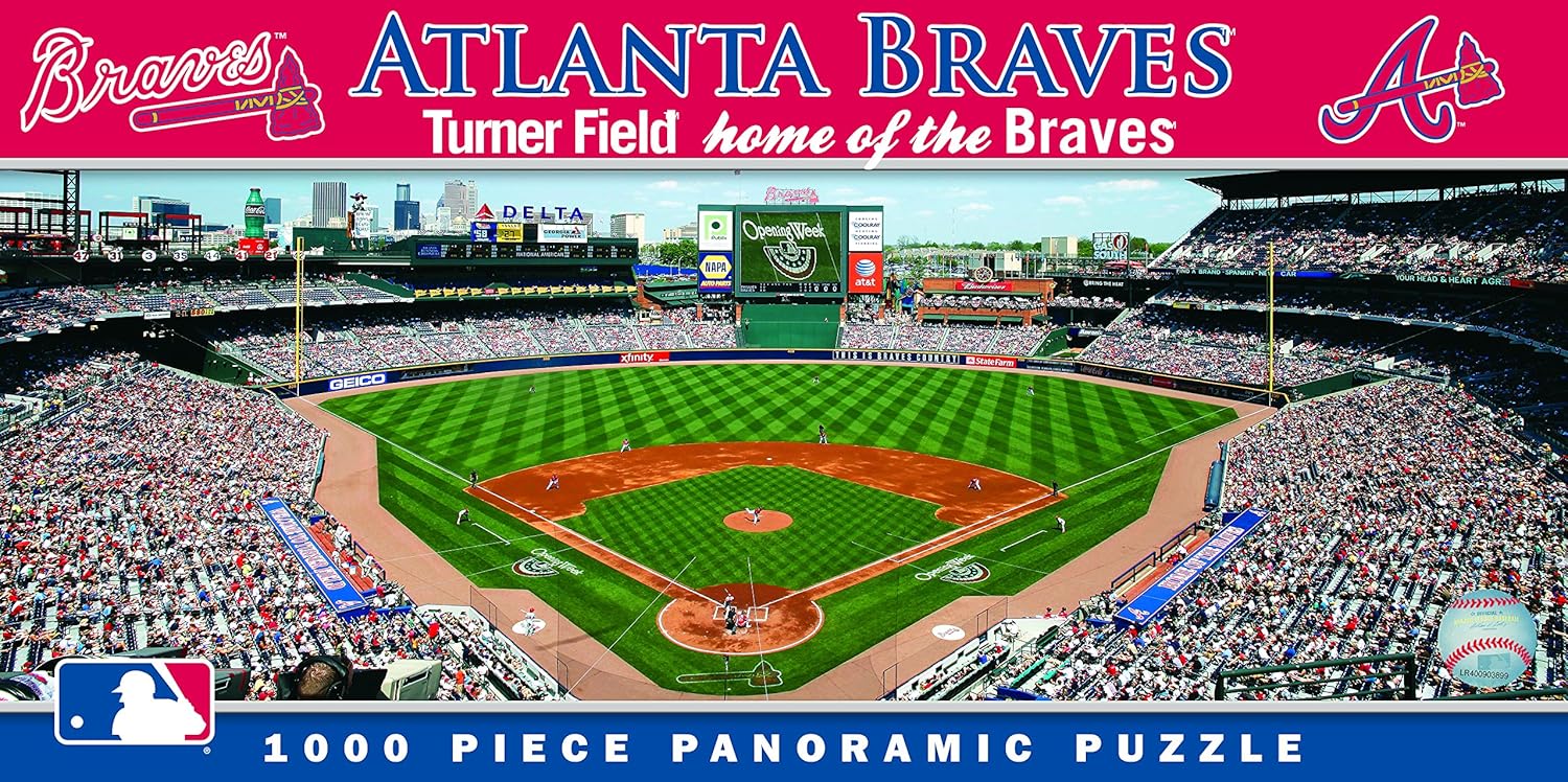Amazon.com: MasterPieces MLB Atlanta Braves Stadium Panoramic Jigsaw ...