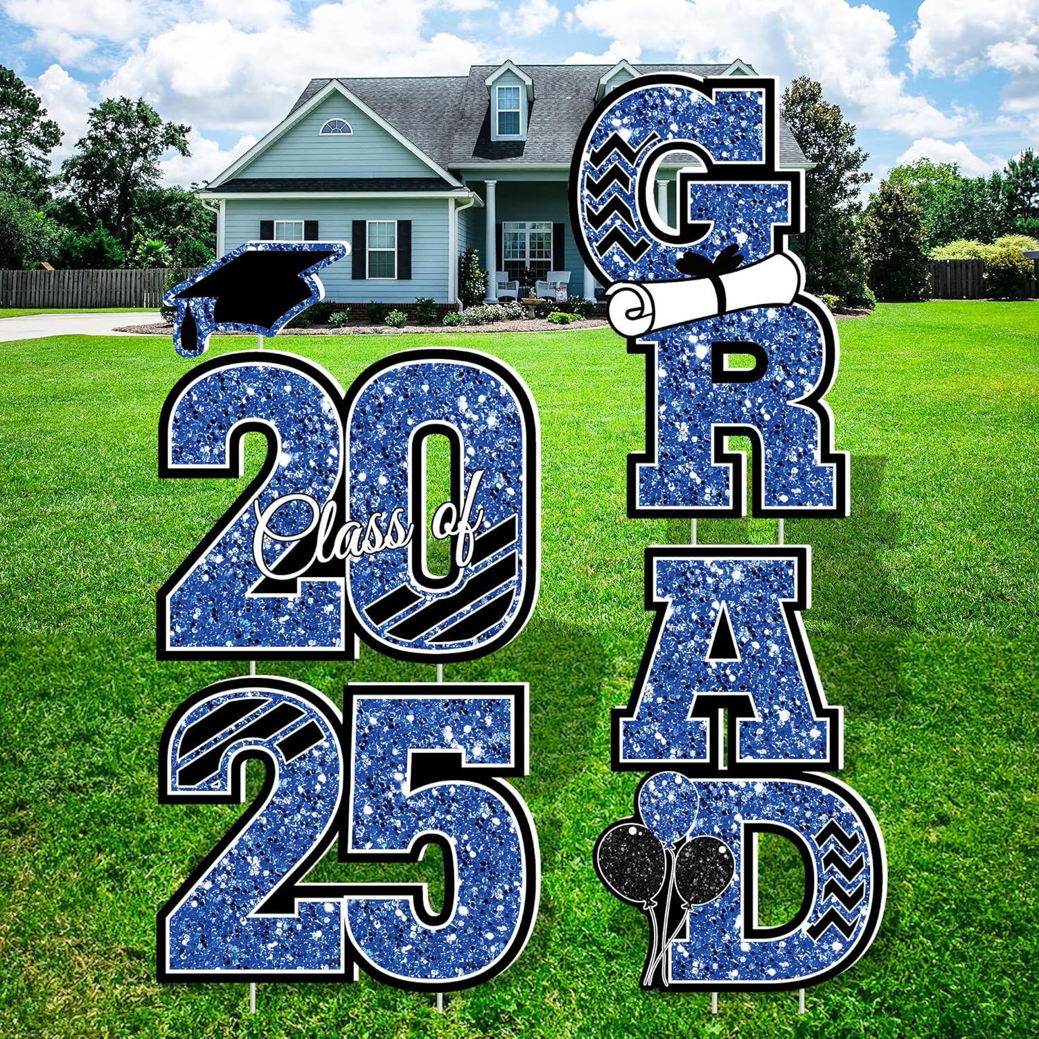 Amazon.com : 2025 Graduation Decorations, Large Congrats Grad Yard ...