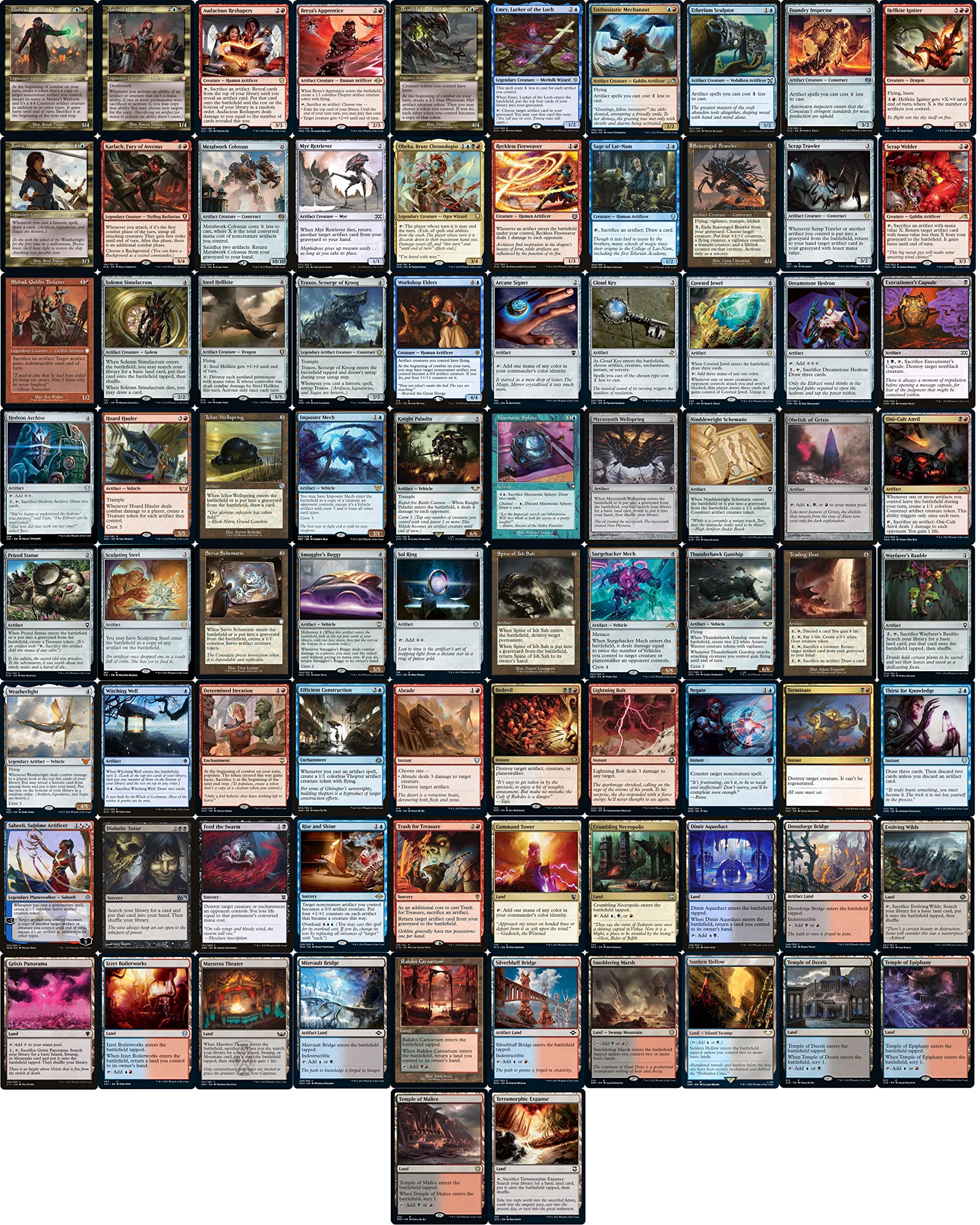 Amazon.com: Elite Commander Mishra Artifacts Deck - Grixis - Blue Black Red - EDH - Mishra ...