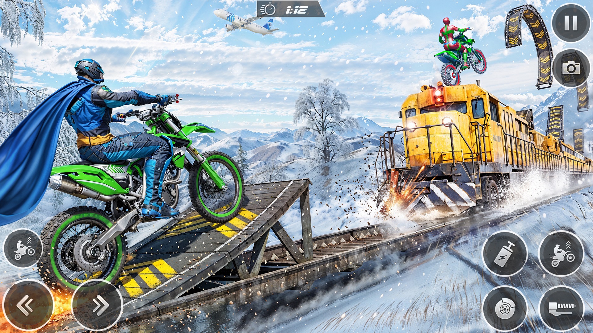 Crazy Bike Stunt Traffic Rider Real Bike Game Superhero Mega Ramp ...