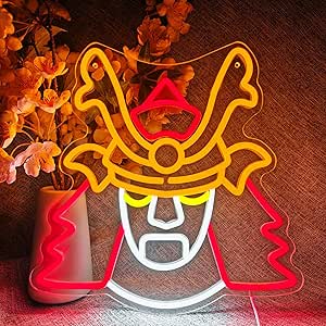 Amazon.com : Japanese Samurai Neon Sign for Wall Decor, Dimmable LED ...