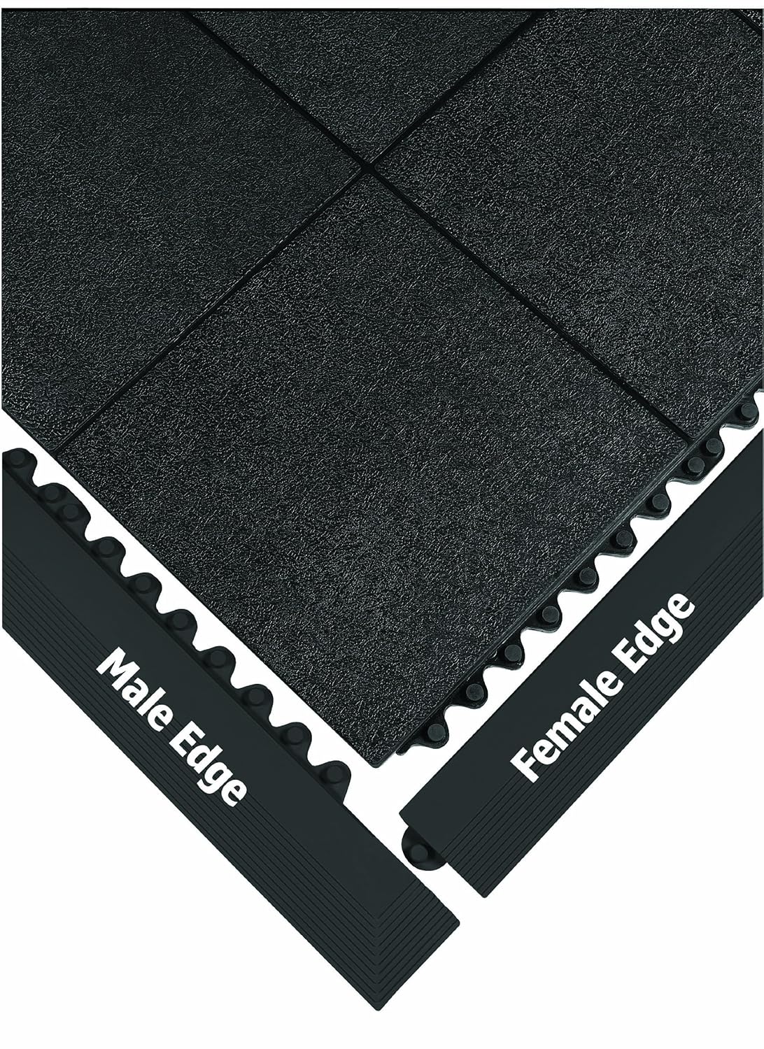 Amazon.com: Wearwell 24/ Seven, Interlocking Rubber Mat Ramp, Male ...