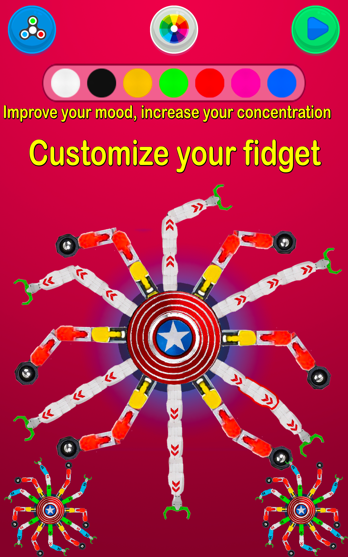 Transformable Fidget Spinner Chain Robot Toys - App on Amazon Appstore