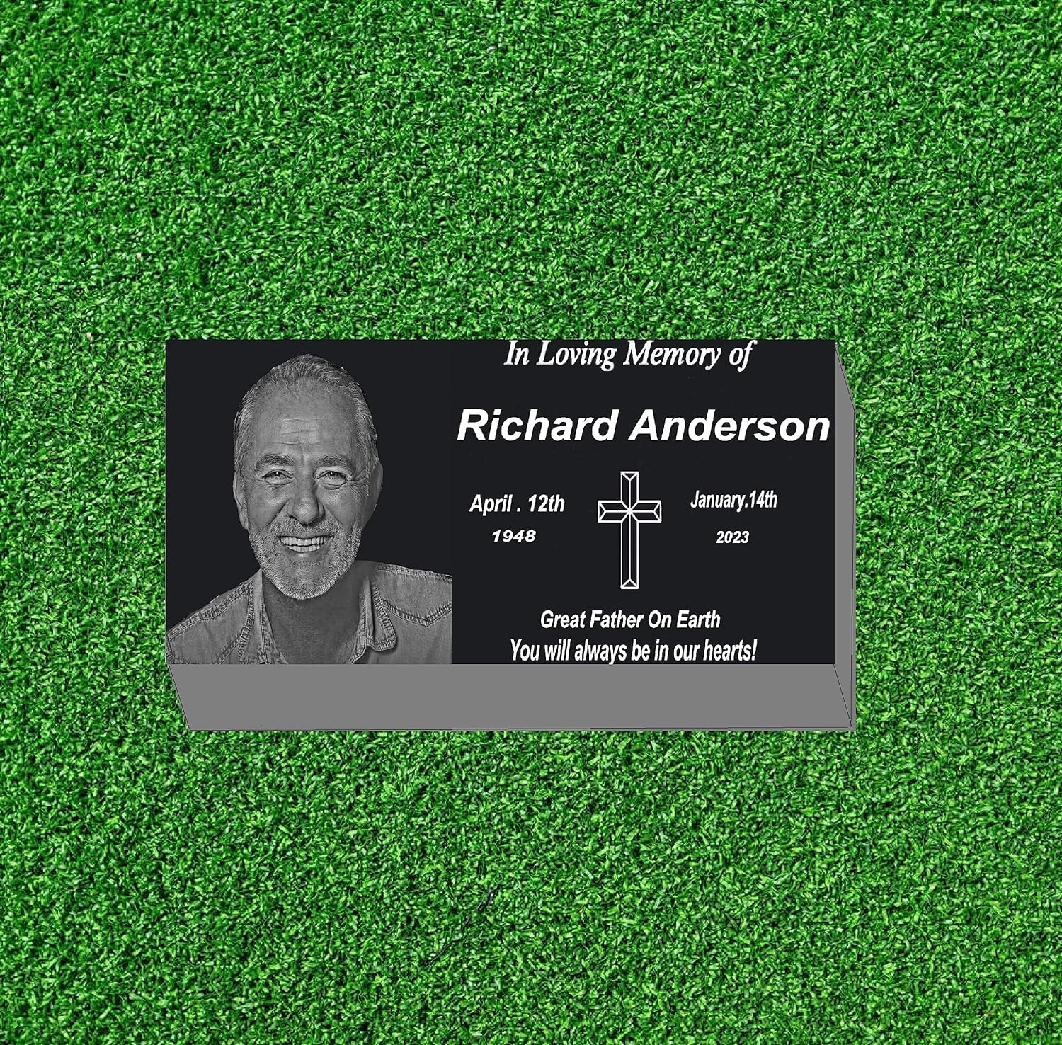 Amazon.com: SHINCEL Absolute Granite Cemetery Grave Marker Headstone ...