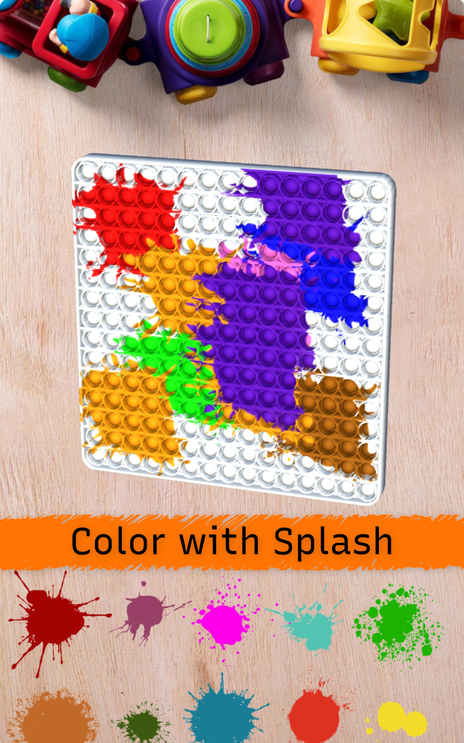 Popit 3D Antistress Colouring, Colouring Fun With Pop It Fidget Toys ...