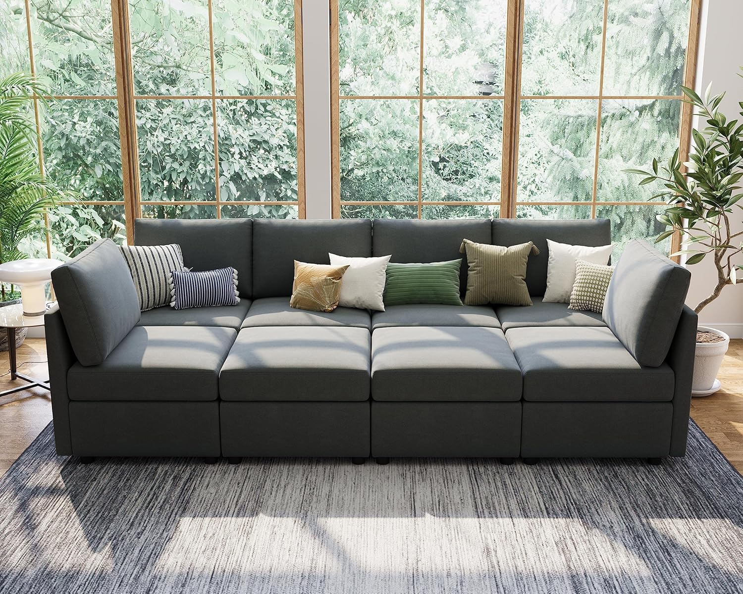 Amazon.com: LINSY HOME Convertible Sofa Bed, Modular Sleeper Sofa ...